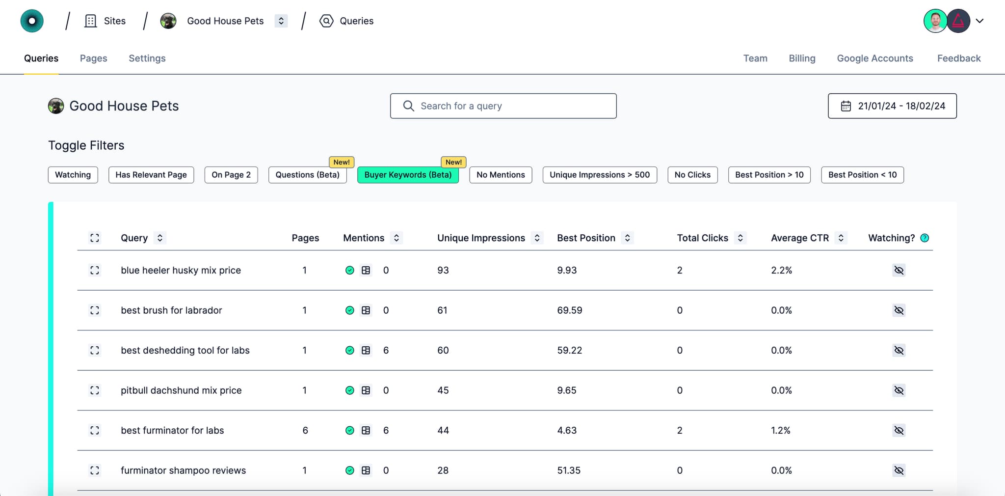 Spindrift | Query Hunter | Content Optimisation Tool (Chrome Extension)